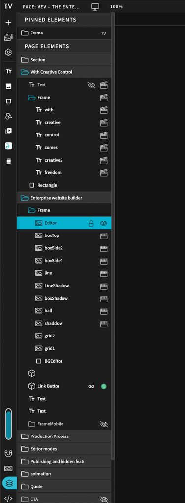Vev – the enterprise website builder for creative teams